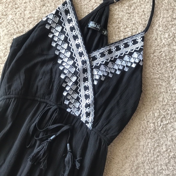 Crystal Sky | Dresses | Crystal Sky Nwot Black Tribal Maxi Dress | Poshmark